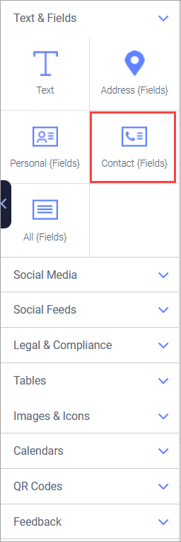 Working with the Contact {Fields} signature element – Exclaimer Knowledge Base